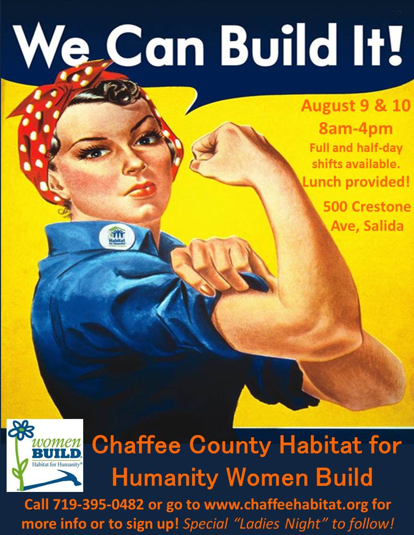 women build poster – Chaffee County Habitat for Humanity